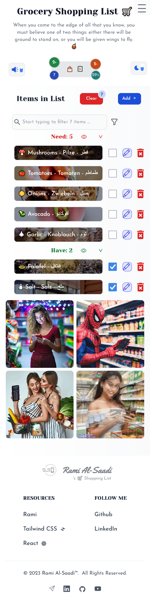 GitHub - Rami24t/Grocery-Shopping-List-Tracker: A fully-responsive webapp to solve the problem ...