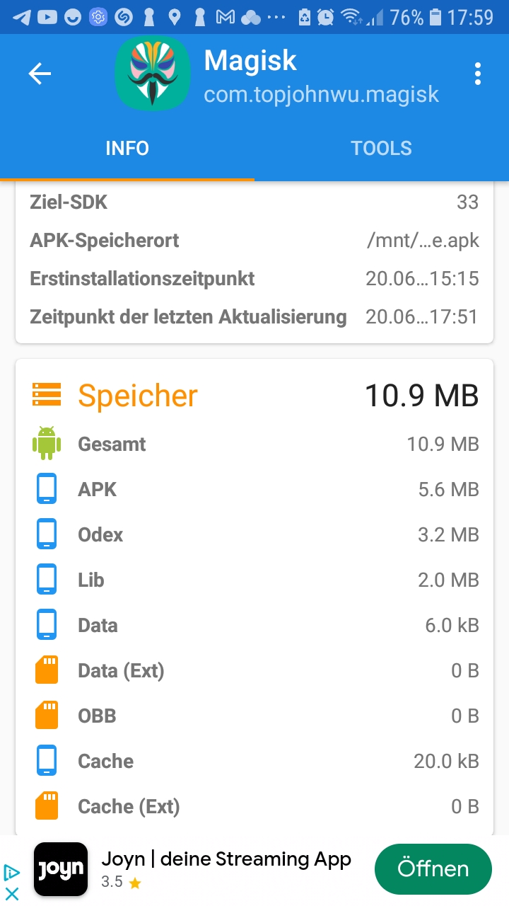 Magisk is installed on external storage after upgrade from v21 to v26.1 · Issue #7100 ...