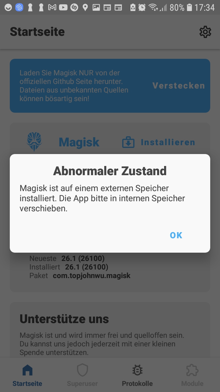 Magisk Is Installed On External Storage After Upgrade From V21 To V26 · Issue 7099 · Topjohnwu