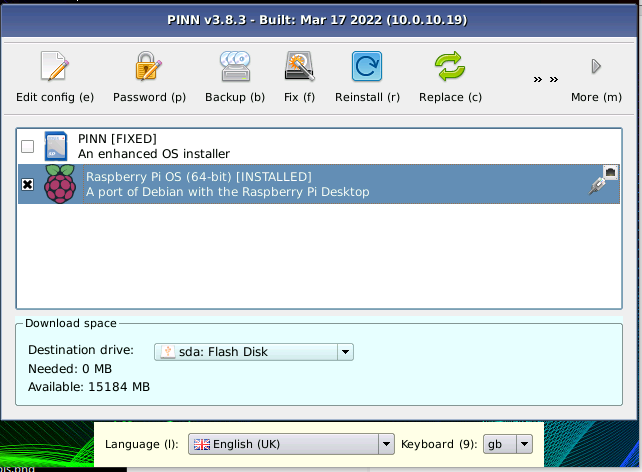 Cannot Maintenance->Backup, and cannot Replace an OS; also no USB devices in sub menus. · Issue ...