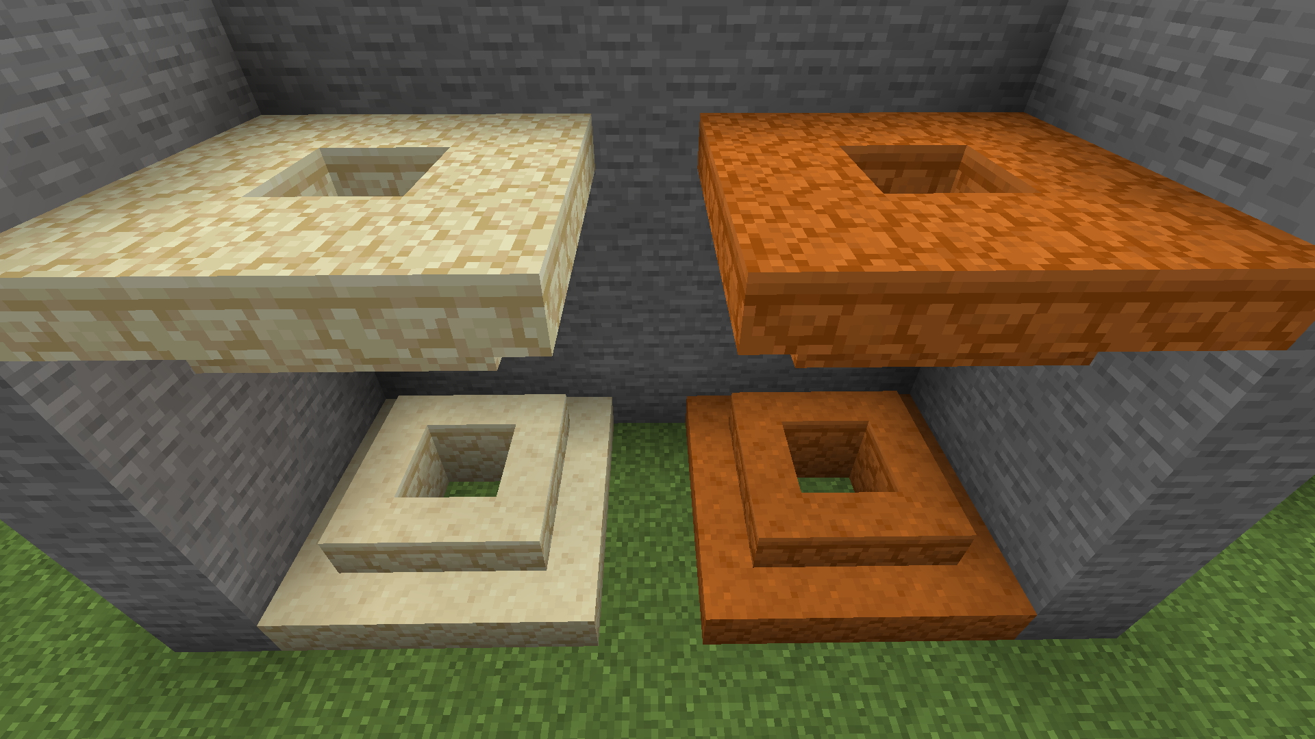 The new version will fix sandstone steps and red sandstone steps, now ...