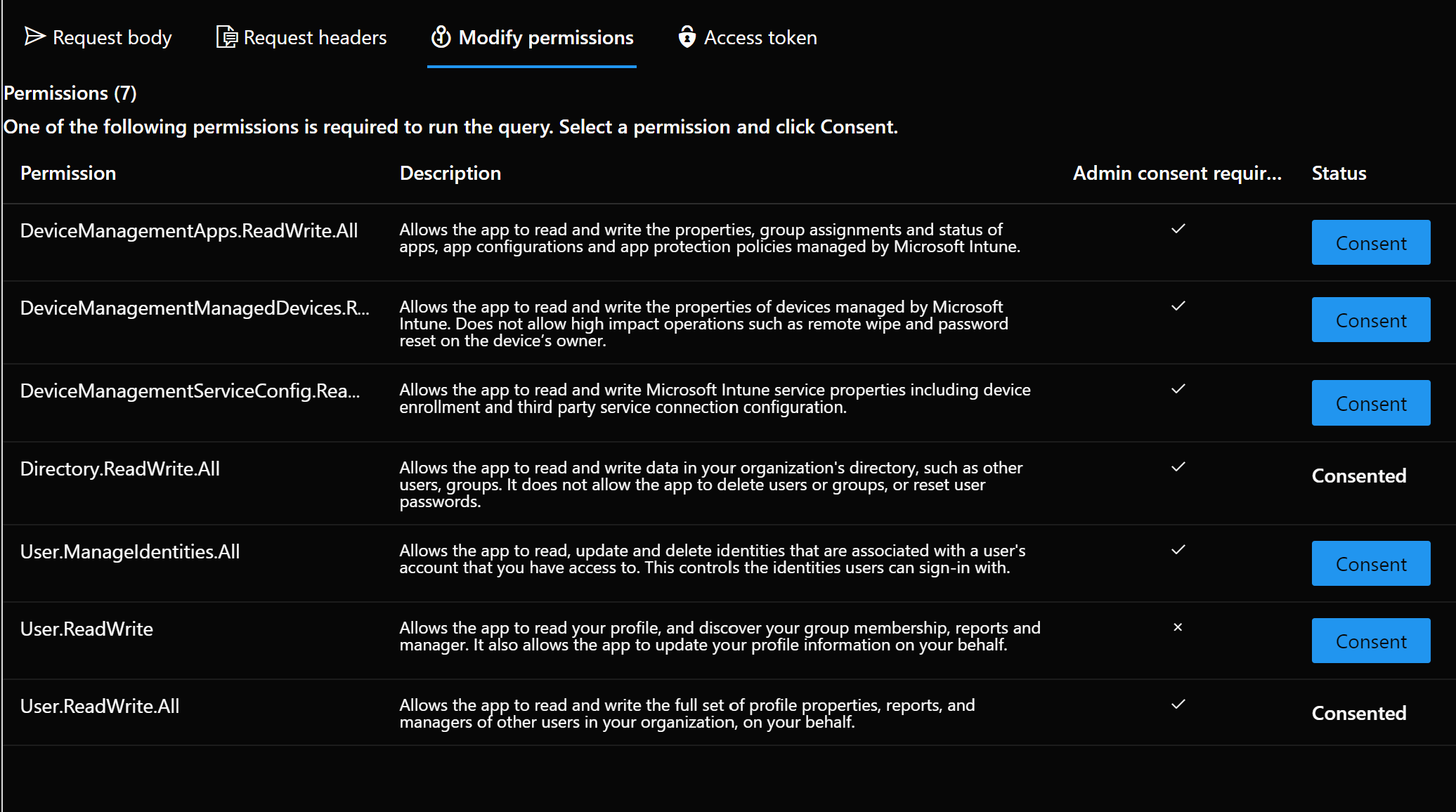 "PATCH /users/{id}" does not return "Directory.AccessAsUser.All" permission in the "Modify ...