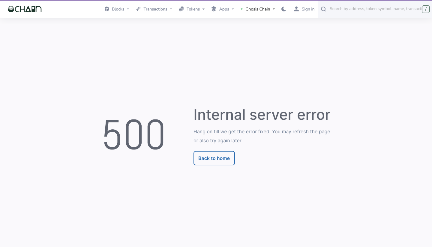 Update Error pages · Issue #6350 · blockscout/blockscout · GitHub