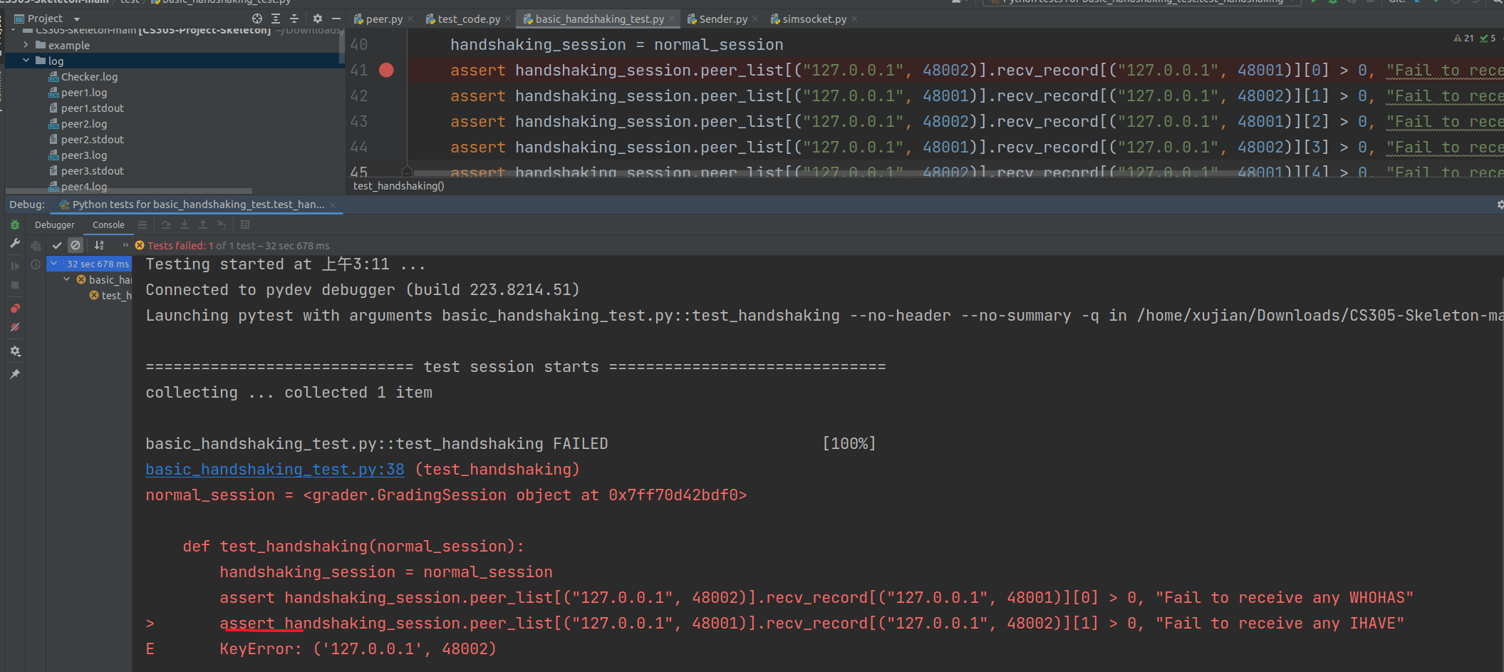 handshaking报错问题 · SUSTech-CS305-Fall22 · Discussion #60 · GitHub