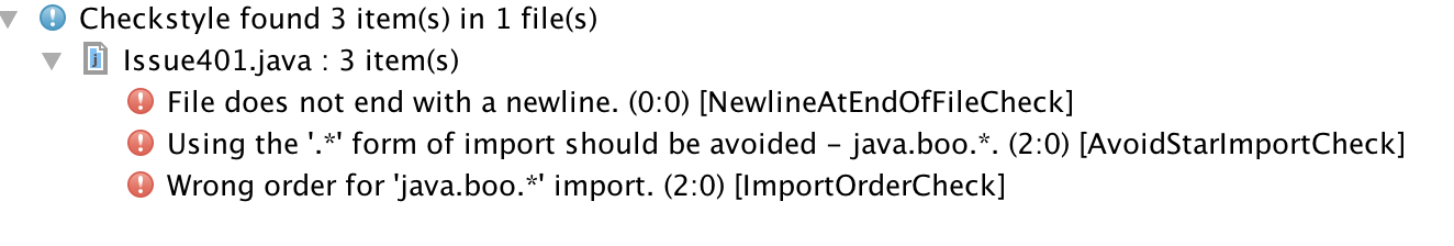 Avoidstarimport Excludes Don T Work · Issue 401 · Jshiell Checkstyle Idea · Github