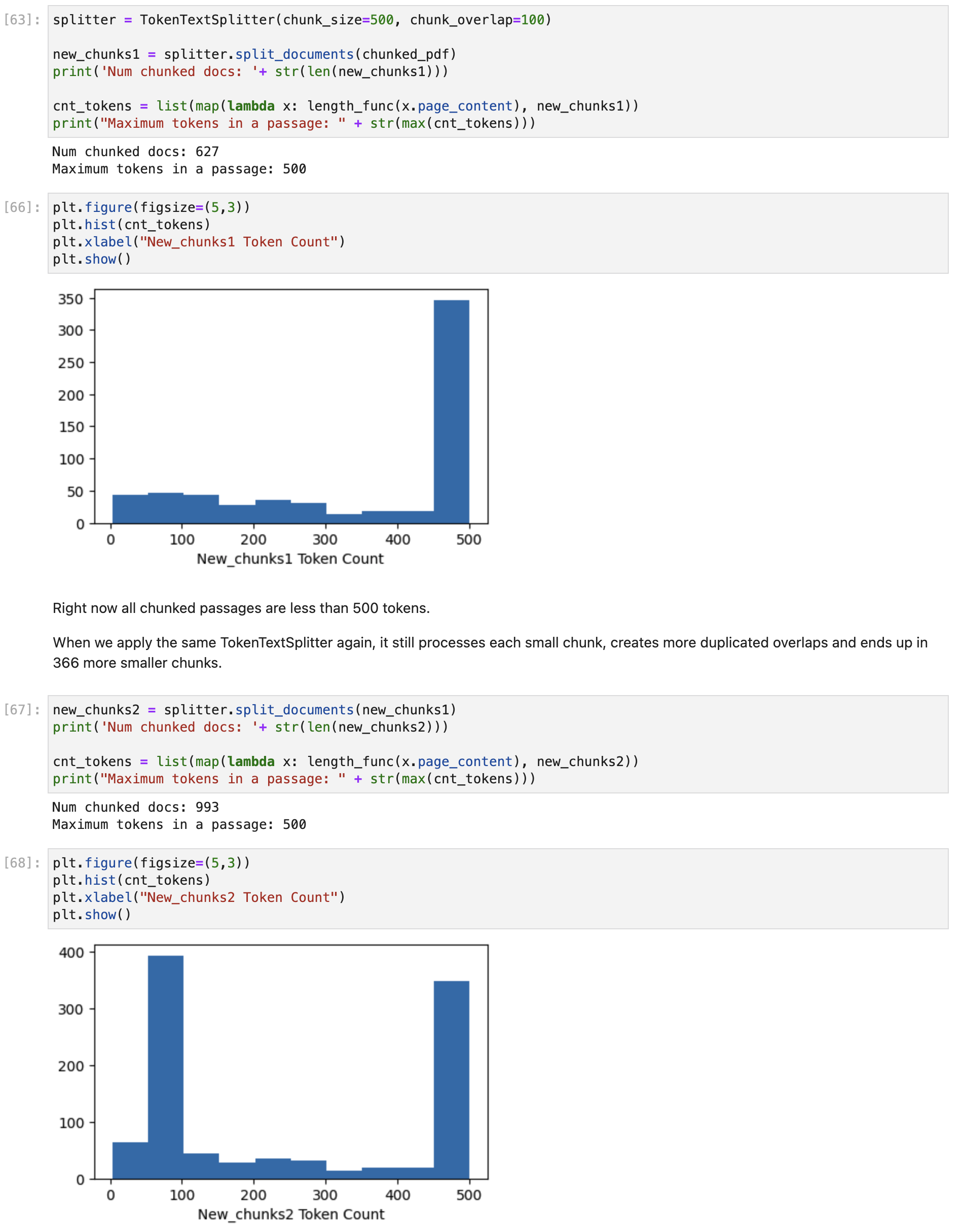 Issue: TokenTextSplitter processes passages less than chunk_size and ...