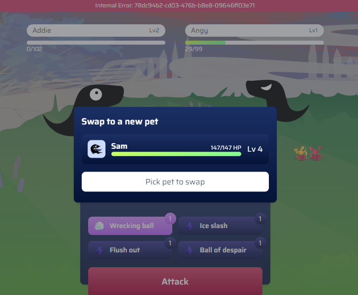 Internal error when swapping to a new pet · Issue #244 · voidpet/bugs · GitHub