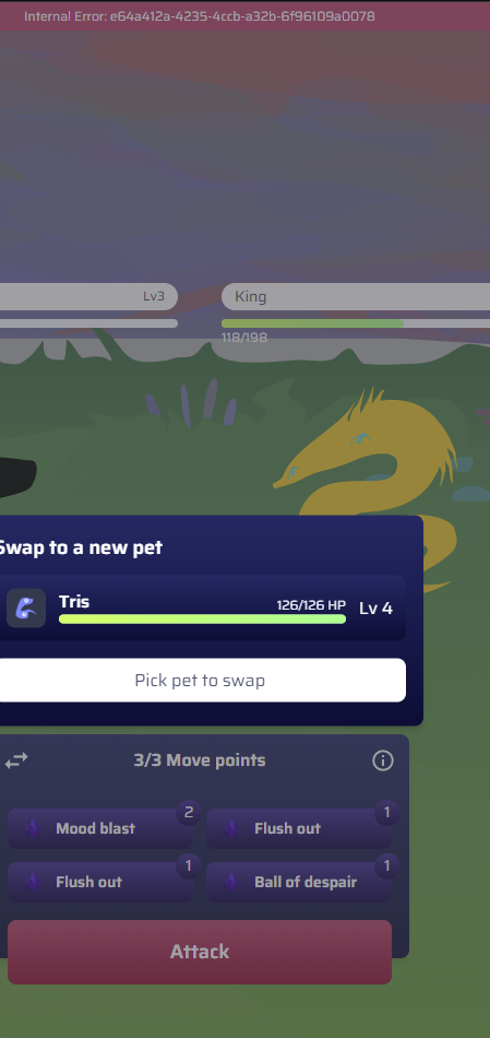 Internal error when swapping to a new pet · Issue #244 · voidpet/bugs · GitHub