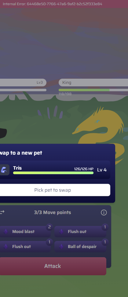 Internal error when swapping to a new pet · Issue #244 · voidpet/bugs · GitHub