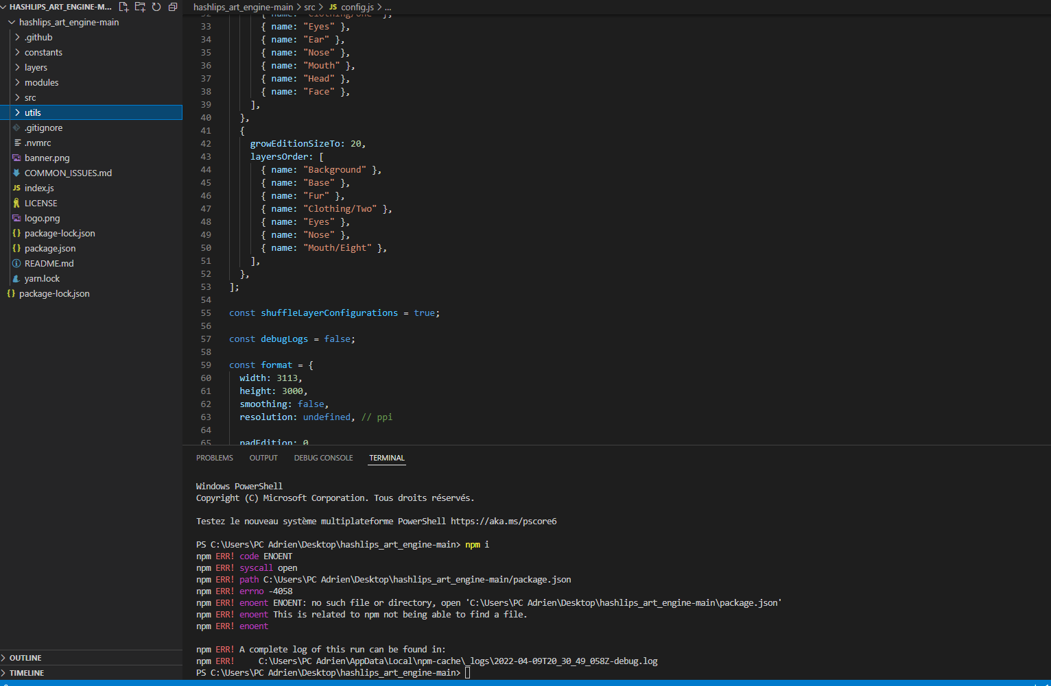 TypeError: Cannot read properties of undefined (reading 'replace') · Issue #1063 · HashLips ...