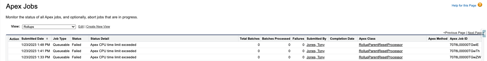 Constant CPU TImeouts or DML Limits hit on a small amount of rollups · Issue #404 · jamessimone ...