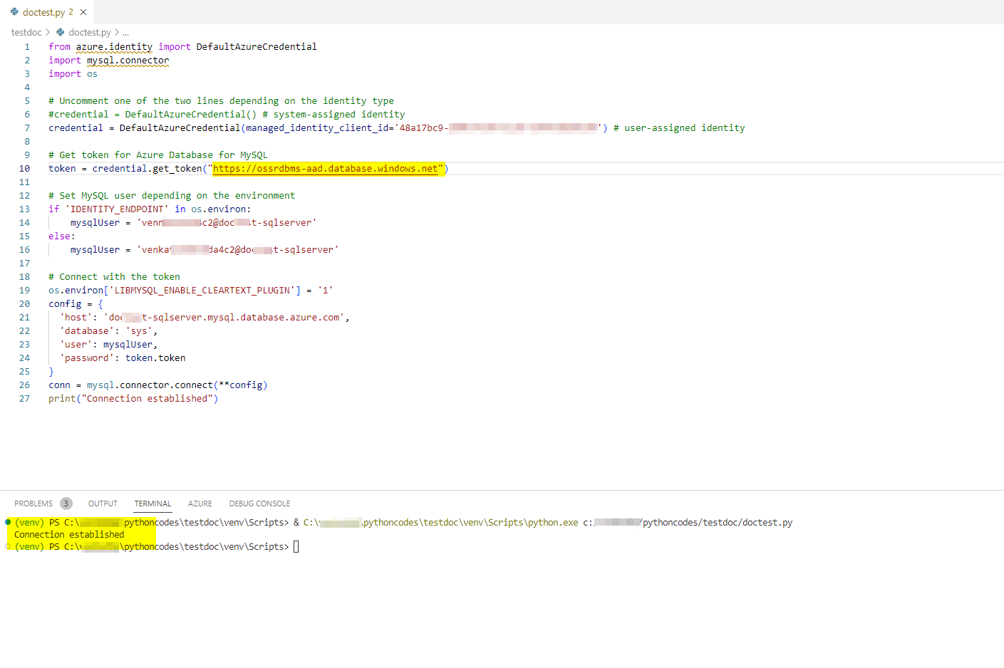 Get Token https://ossrdbms-aad.database.windows.net" does not work ...