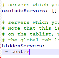 adding hiddenServers doesn't hide the server · Issue #230 · CodeCrafter47/BungeeTabListPlus · GitHub