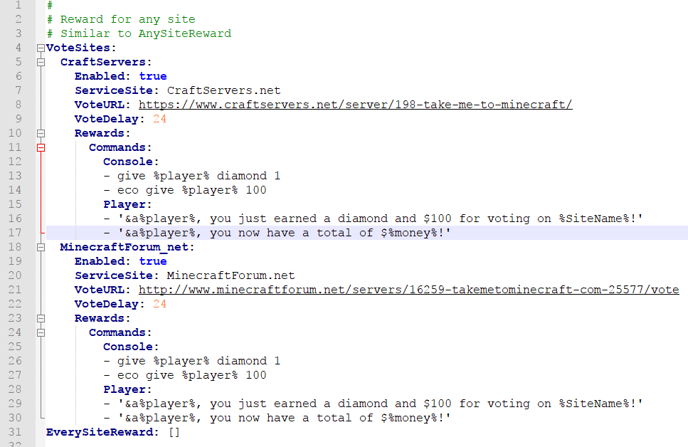 no longer getting rewards/diamond for voting · Issue #307 · BenCodez/VotingPlugin · GitHub