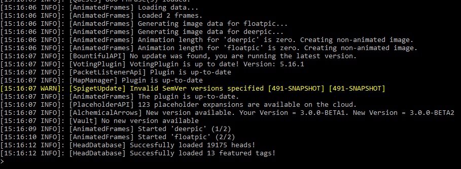 AnimatedFrames w/PaperSpigot 1.13.2 Build 418 not working · Issue #89 · InventivetalentDev ...