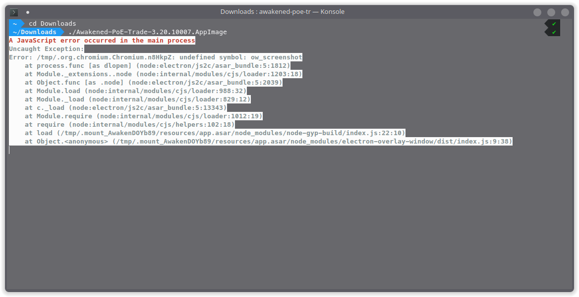 Undefined Symbol Owscreenshot · Issue 899 · Snosmeawakened Poe Trade · Github