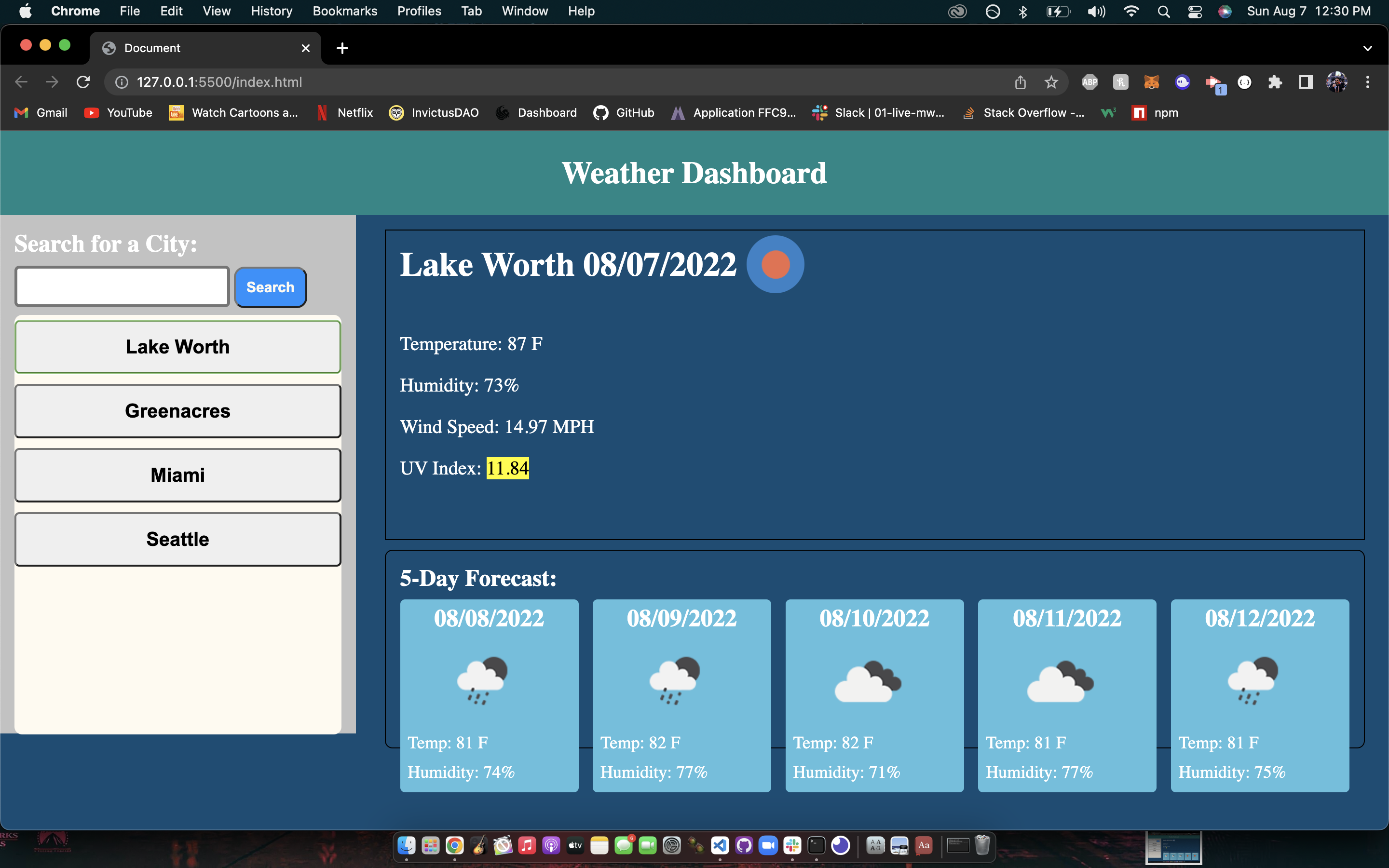 Github Moisescard Weather Dashboard