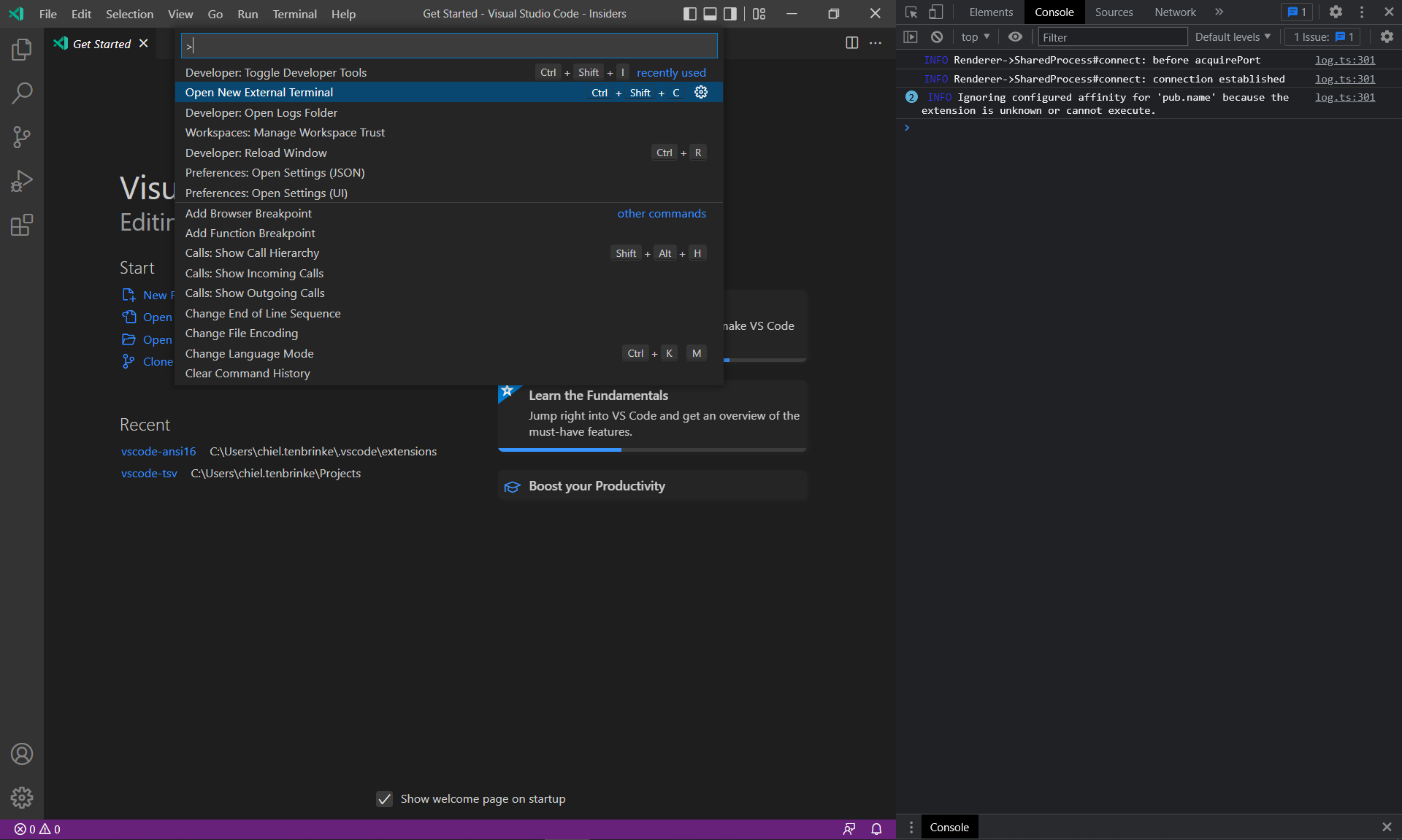 External terminal fails to open · Issue #147102 · microsoft/vscode · GitHub
