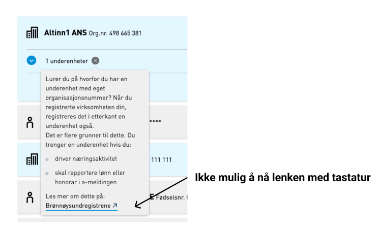 Følge opp arbeid med tilgjengelighetserklæring · Issue #182 · Altinn/altinn-authorization · GitHub