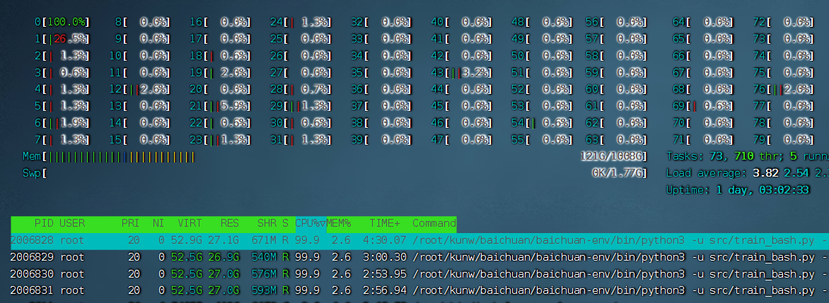 使用accelerate对Baichuan-13B进行多卡微调时卡住 · Issue #570 · hiyouga/LLaMA-Factory · GitHub