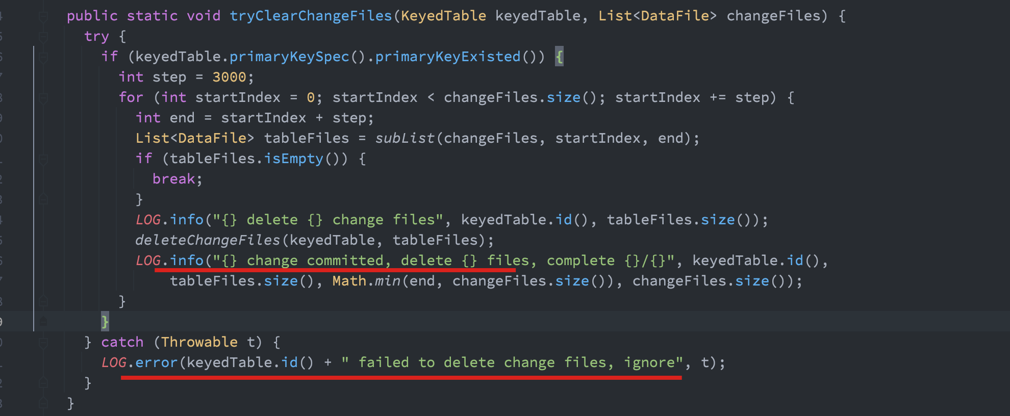 [Bug]: Arctic KeyedTable's Change files which exceed TTL but not ...