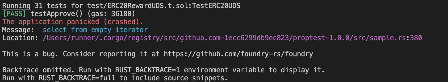 `forge test`: The application panicked (crashed) · Issue #2651 ...