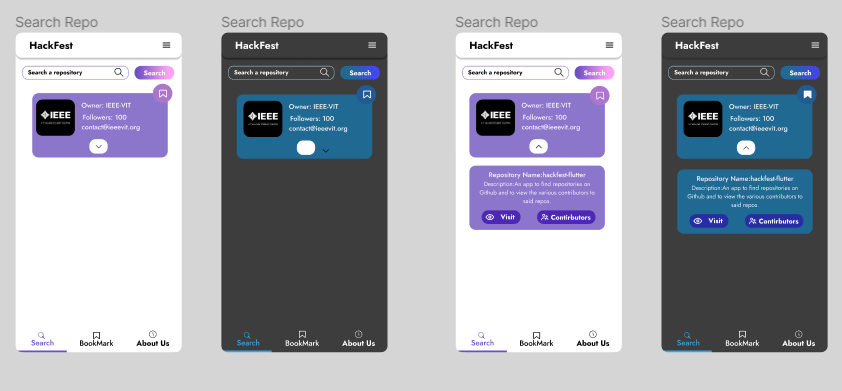 Search Repo Screen UI · Issue #77 · IEEE-VIT/hackfest-flutter · GitHub