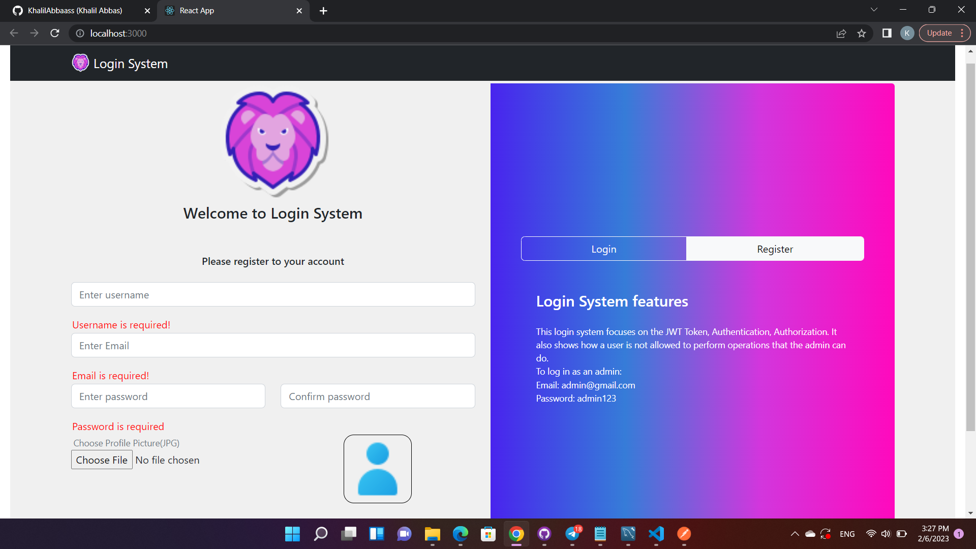 Github Khalilabbaass Loginsystem