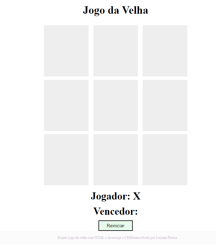 GitHub - Luciana-Pessoa/jogodavelha: Jogo da Velha
