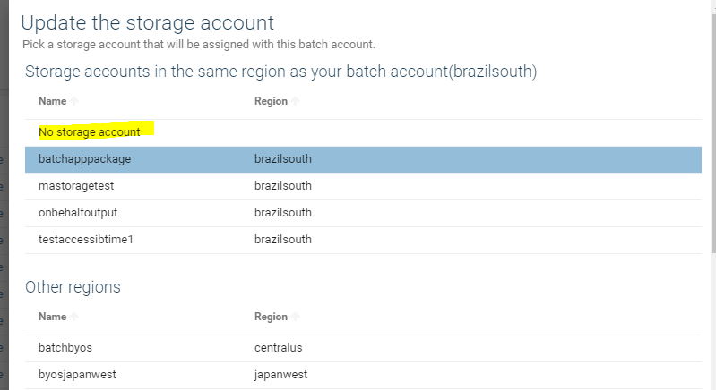 Would be handle to have the ability to remove a selected storage account selection. · Issue #499 ...
