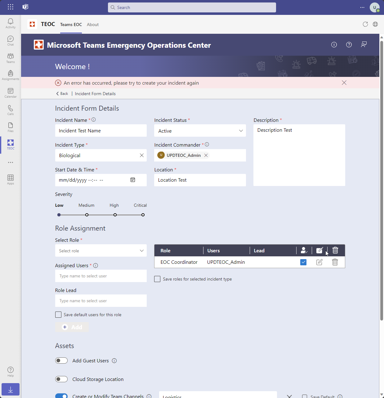 An error has occurred, please try to create your incident again · Issue #144 · OfficeDev ...