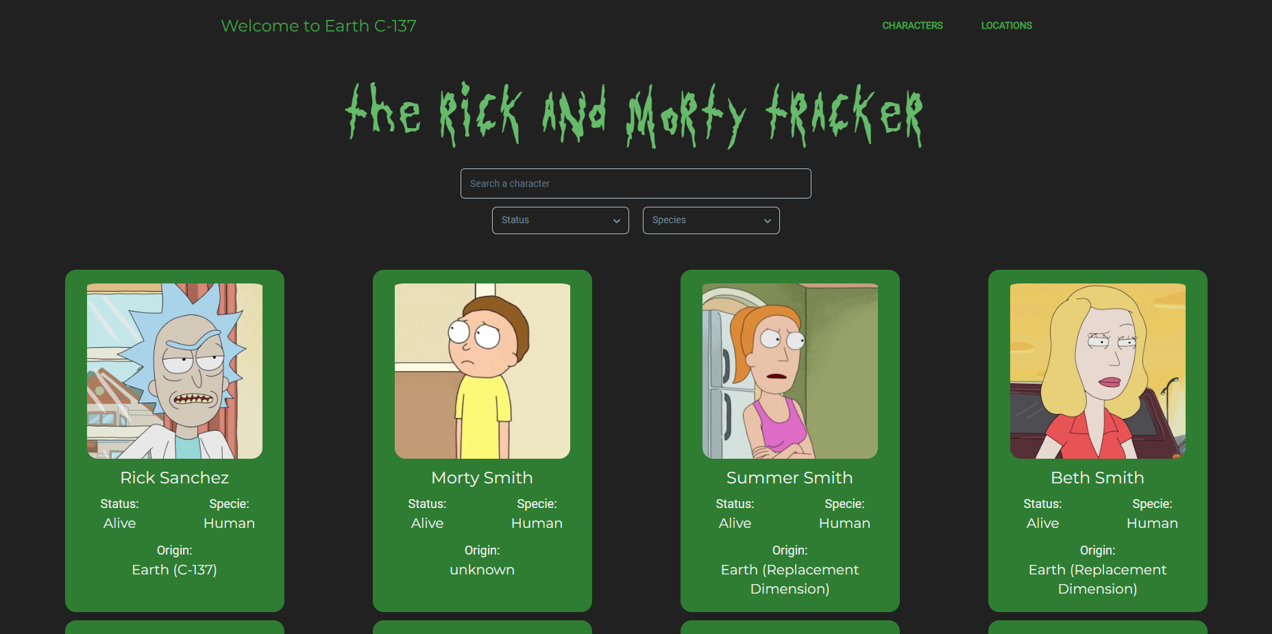 GitHub - YuriSamp/Earth_C-137: Rick and Morty API GitHub - YuriSamp/Earth_C-137: Rick and Morty API