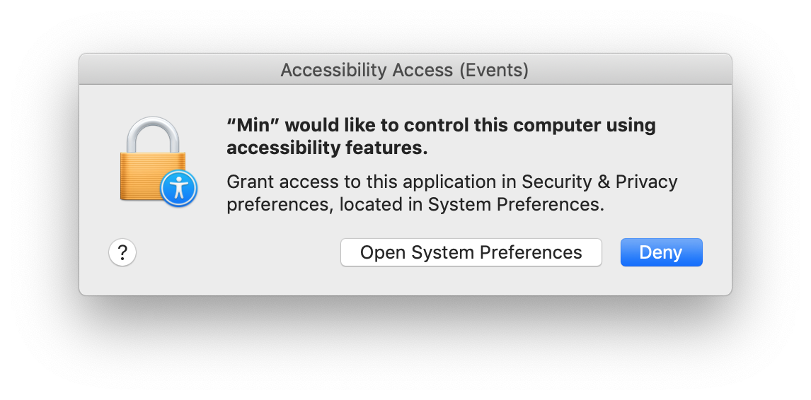 macOS shows accessibility permission prompt when playing video · Issue #878 · minbrowser/min ...