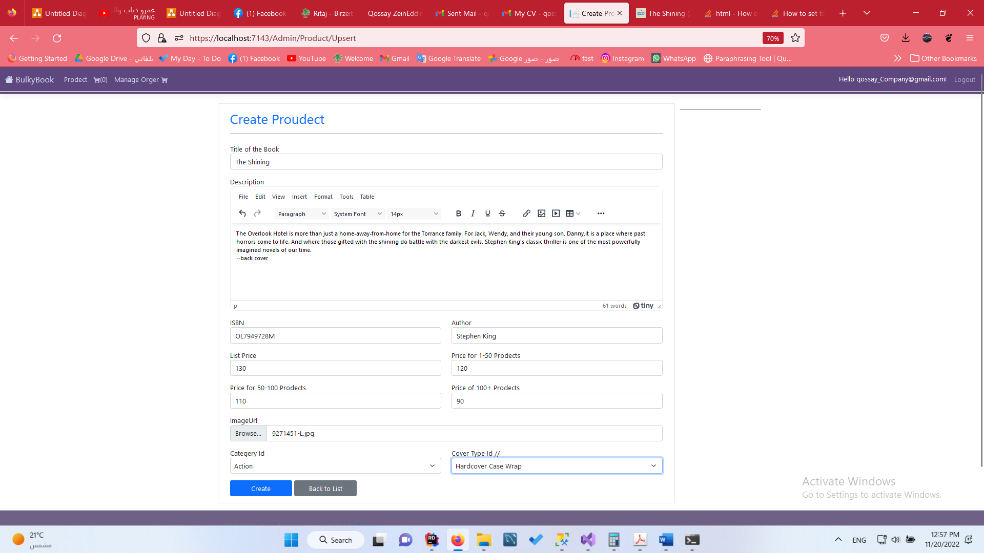 GitHub - QossayZeineddin/BulkyBookProject-dotnetMVC
