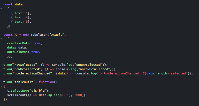 Reactivity: deleting selected row does not trigger rowSelectionChanged · Issue #3999 ...