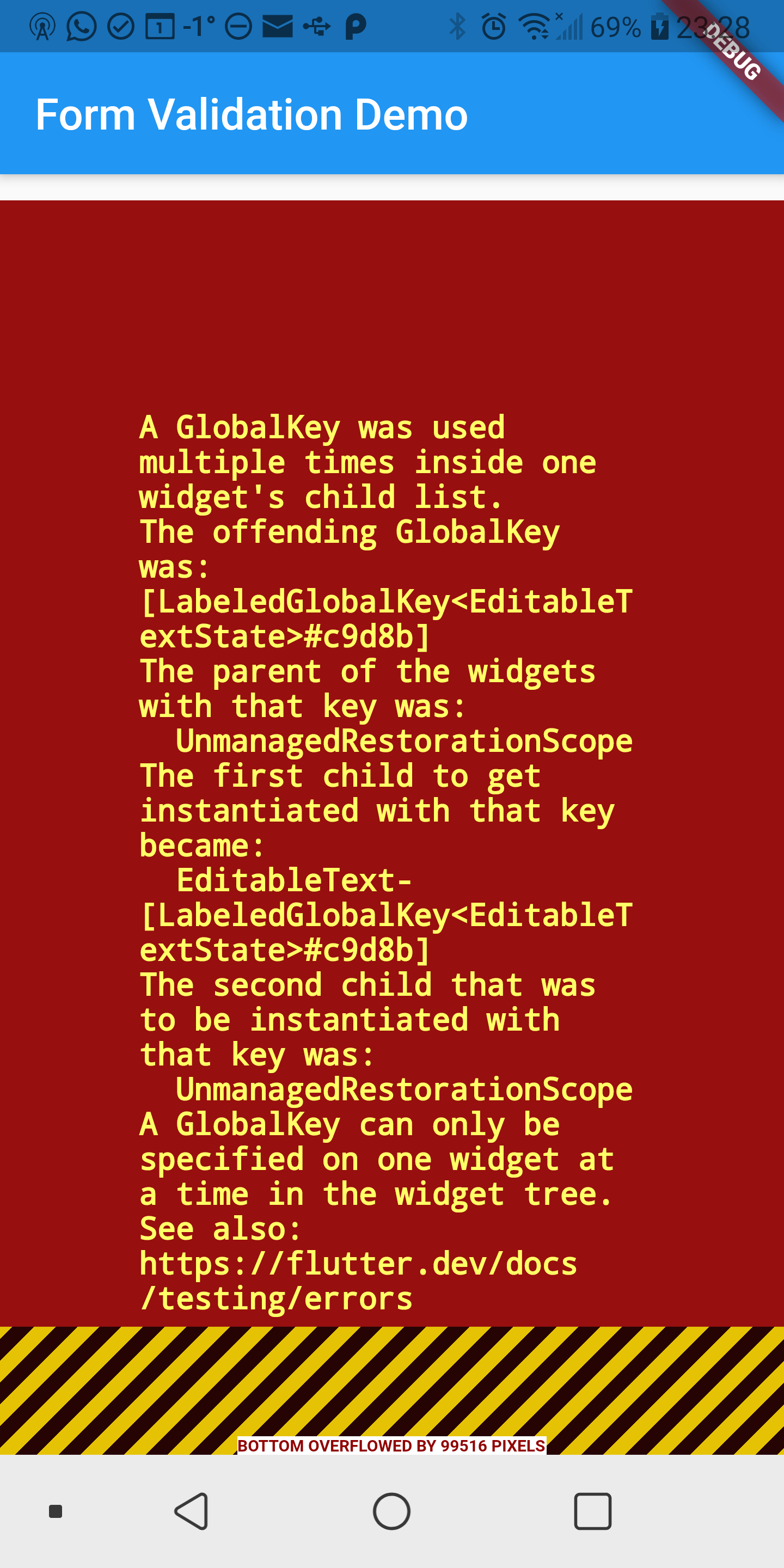 Wrong Error Message Is Shown On The Screen When Multiple Exceptions Are
