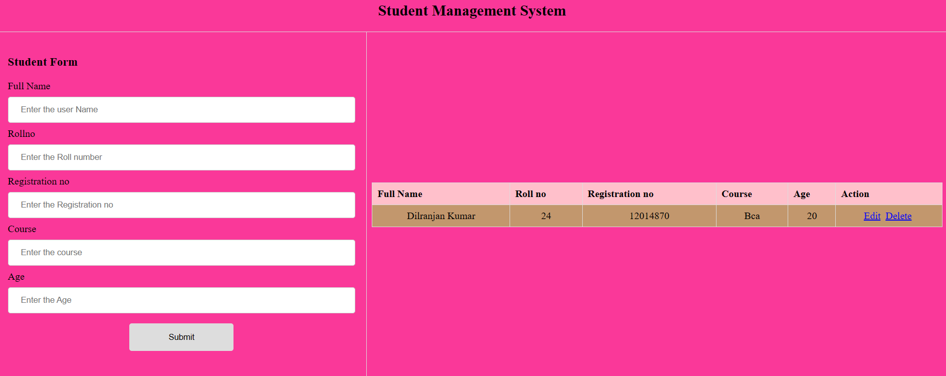 GitHub - Dilranjankumar/student-management-systm: Language used - Html ...