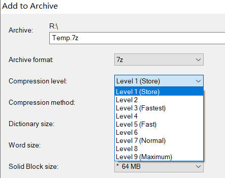 No Level 0 for 7z and zip format · Issue #345 · mcmilk/7-Zip-zstd · GitHub