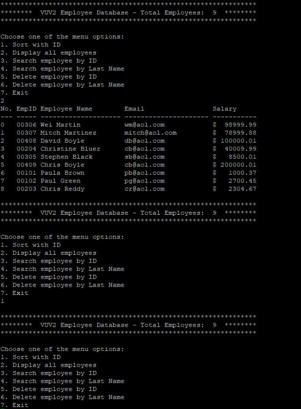 GitHub - viviaanvu/employeedatabase: Project implemented in C to sort and display a list of all ...