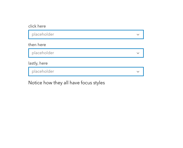 Combobox: Focus styles remain after clicking another combobox · Issue ...