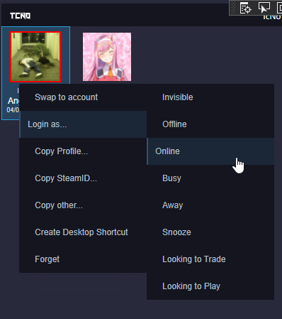 Remember Online Status? · Issue #16 · TCNOco/TcNo-Acc-Switcher · GitHub