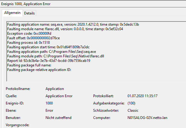 Seq.exe Crash in 2020.1.4212 · Issue #989 · datalust/seq-tickets · GitHub