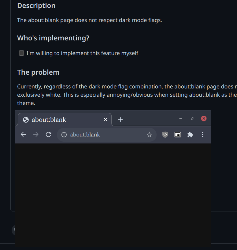 Enable "about:blank" To Respect Dark Theme · Issue #2061 · ungoogled ...