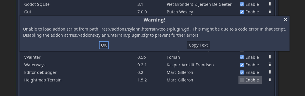 Height map terrain won't enable · Issue #320 · Zylann/godot_heightmap_plugin · GitHub