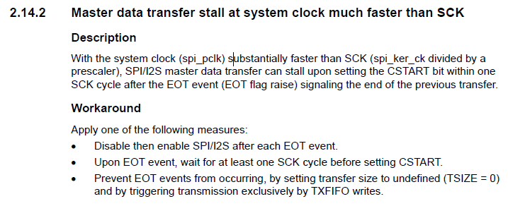 Drivers Spi Stm32 Stm32h7 Spi Dont Work When When The Core Clock Is High 200mhz · Issue