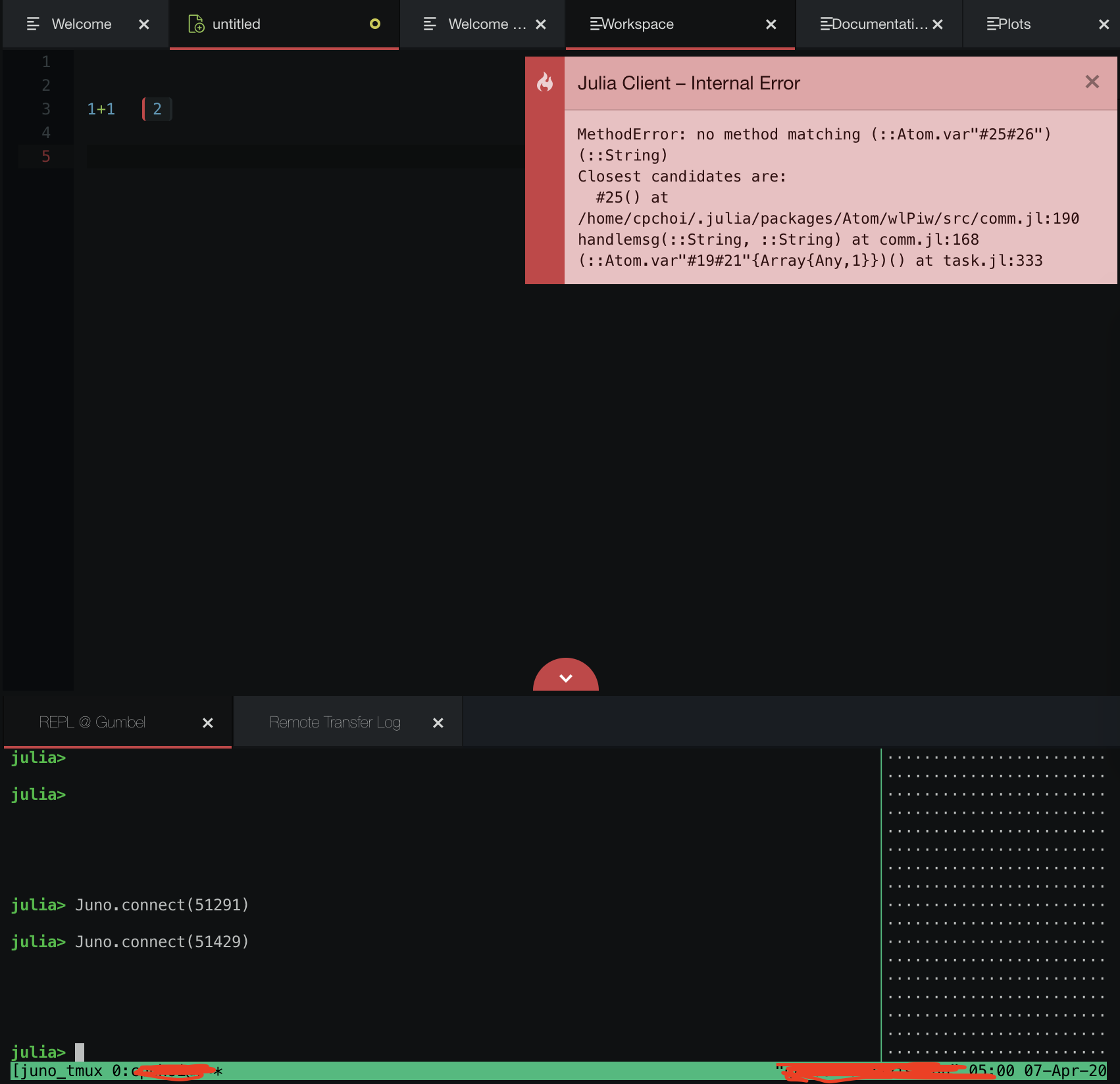 [BUG] MethodError: no method matching (::Atom.var"#25#26")(::String) · Issue #547 · JunoLab/Juno ...