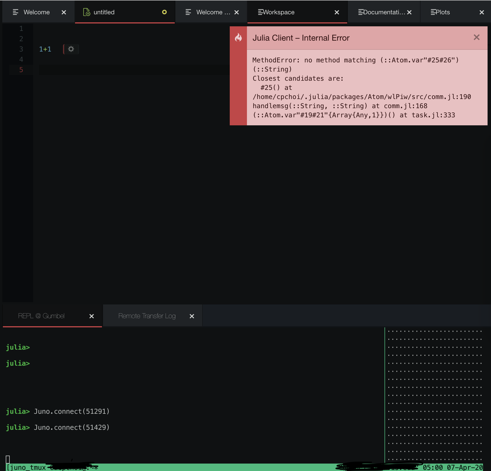[bug] Methoderror No Method Matching Atom Var 25 26 String