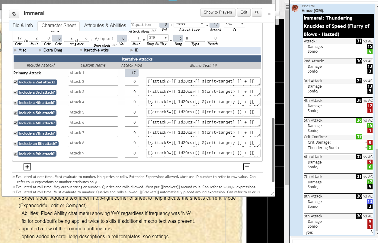 Pathfinder 9th Attack · Issue #3100 · Roll20/roll20-character-sheets · GitHub