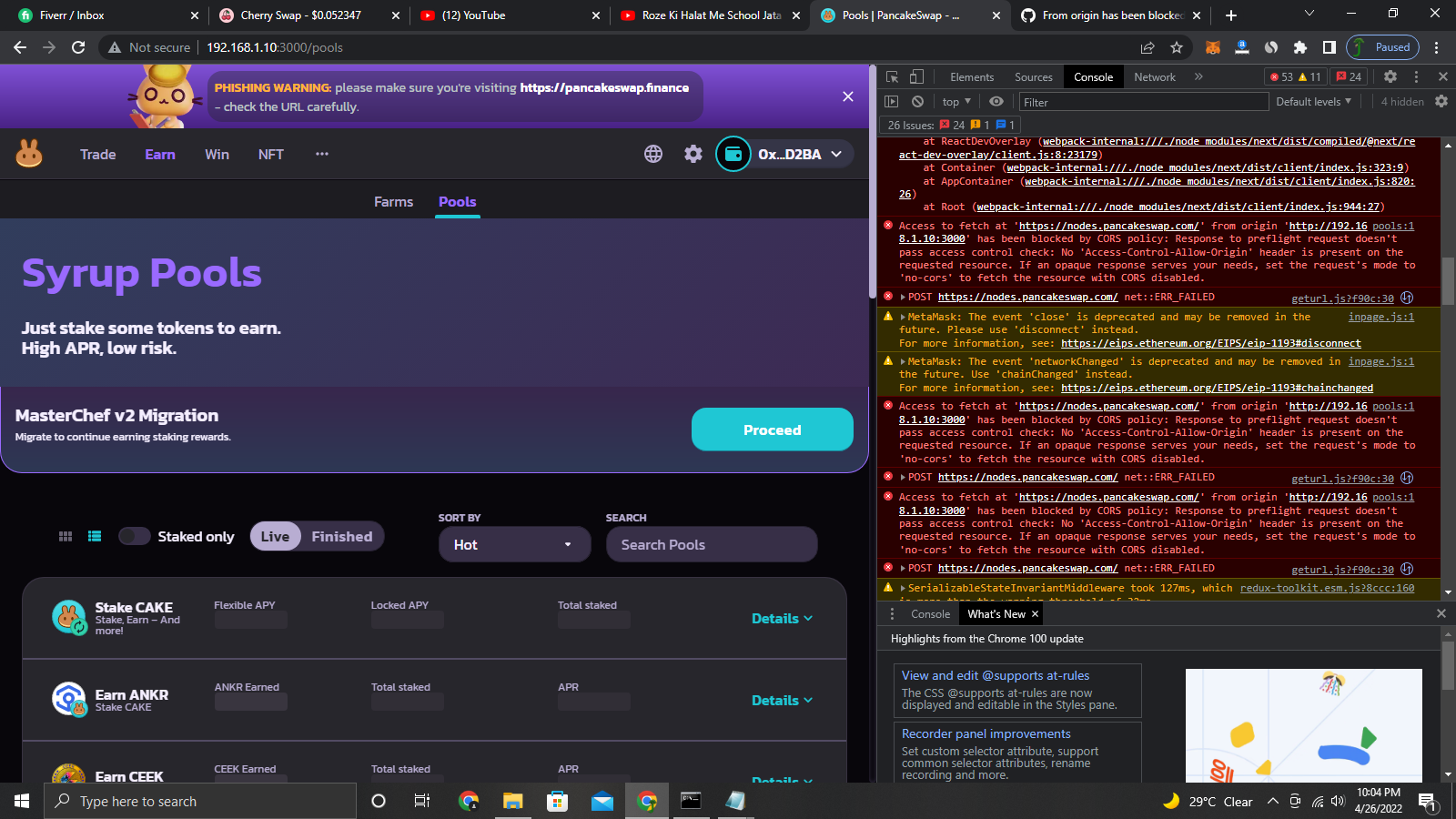 From origin has been blocked by CORS policy NODE Pancakeswap · Issue #3212 · pancakeswap/pancake ...