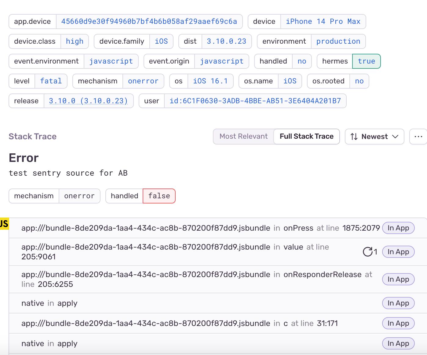 No Bundle Connected To This Release · Issue 3078 · Getsentry Sentry